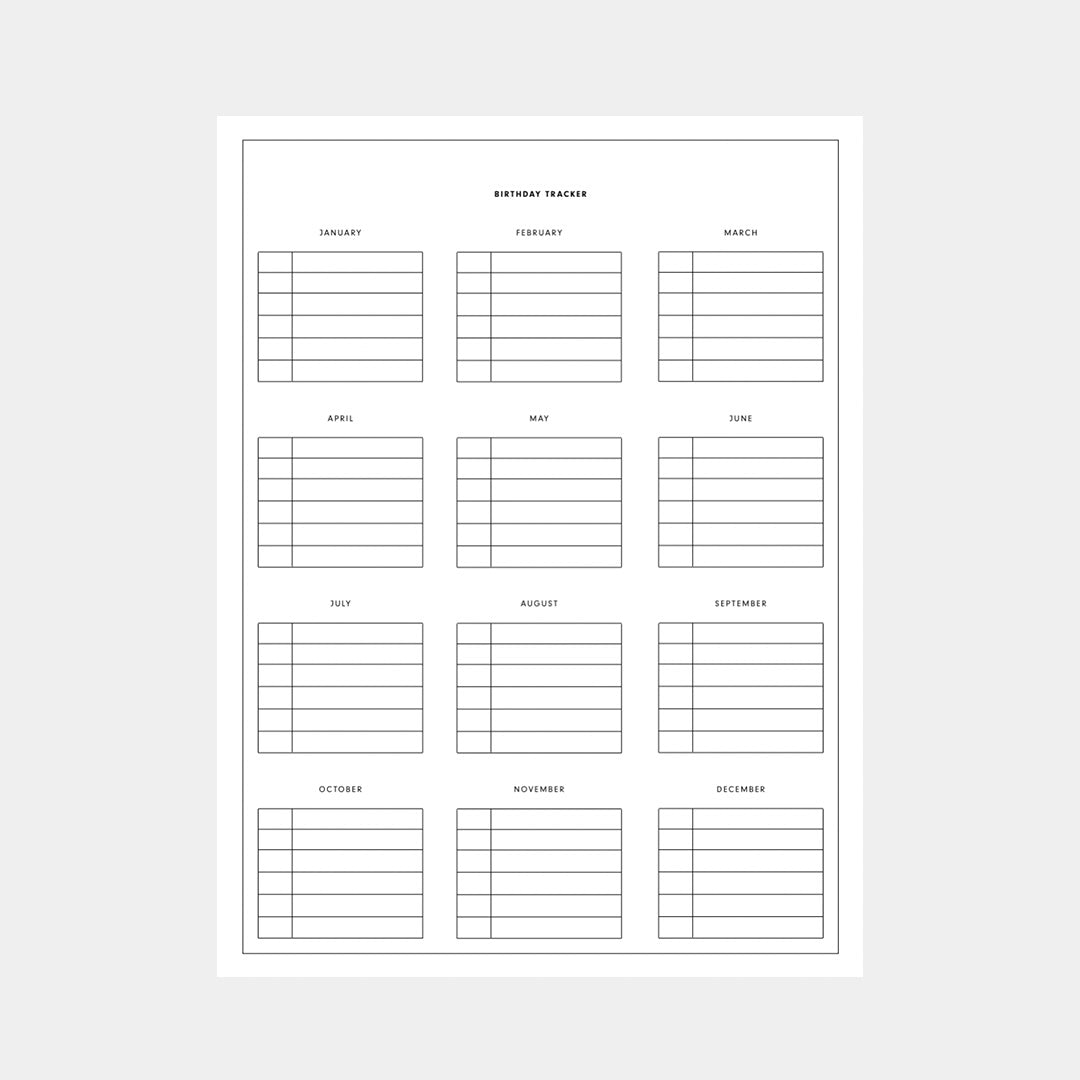 Digital Birthday Tracker – STIL