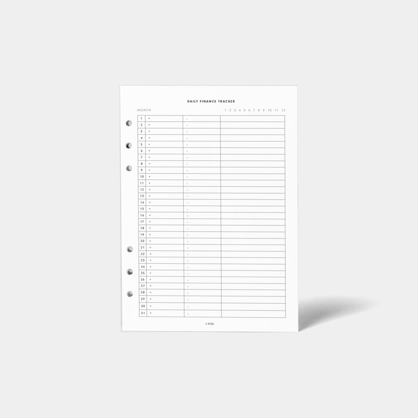 Finance Inserts (6-Ring) – STIL