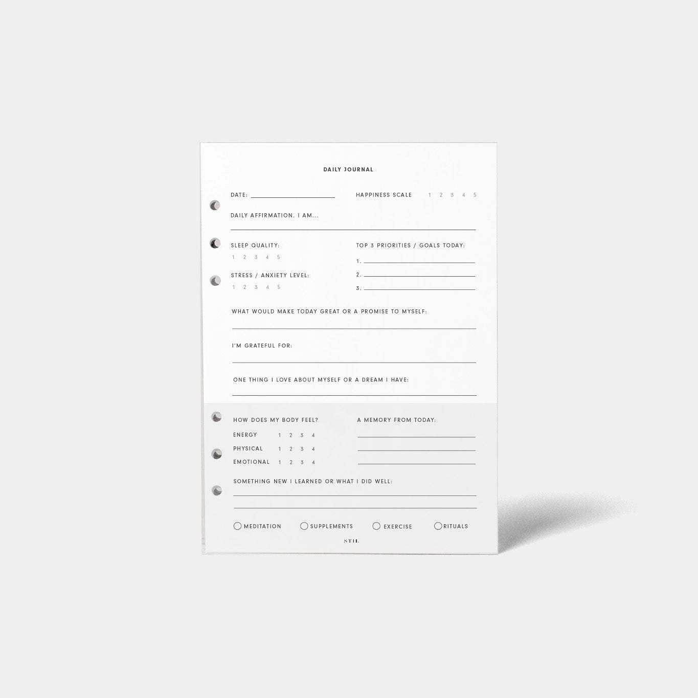 Daily Journal Insert (6-Ring) – STIL